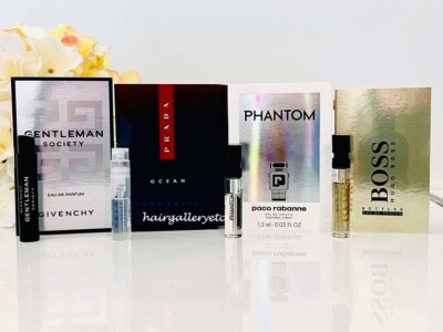 4 pcs Men's Cologne Fragrance Sampler Gift Set Vials Deluxe Sampler ...