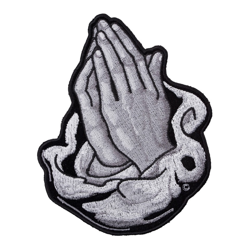 Subdued Praying Hands Patch, Christian Biker Back Patches | eBay