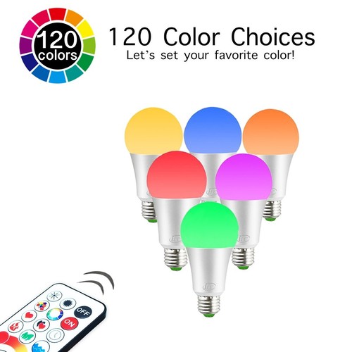 LED Color Changing Light Bulb, 120 Colors, 5700K Daylight White, 70 ...