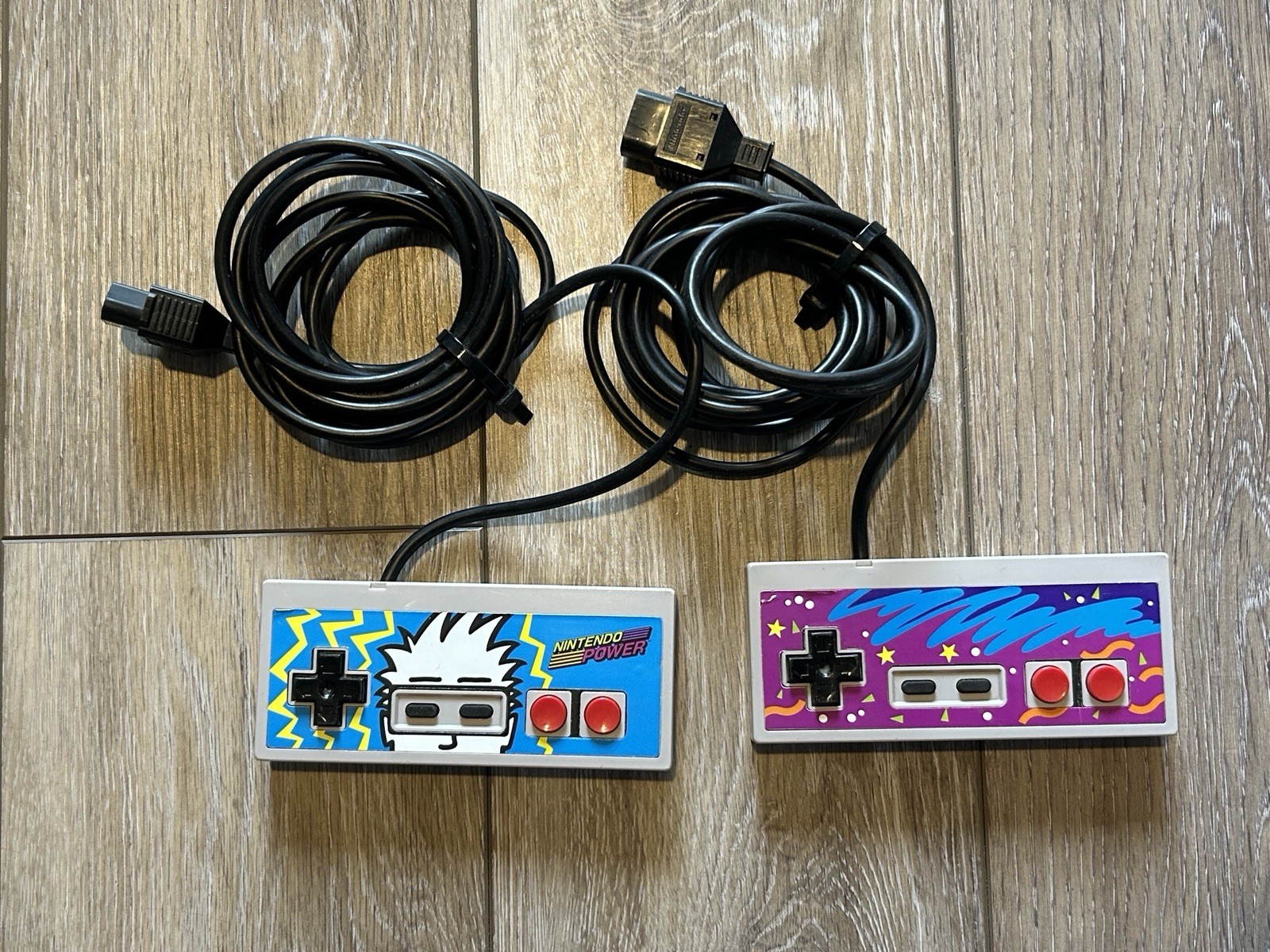 OEM Nintendo NES Controllers With Nintendo Power Overlay Stickers Lot ...