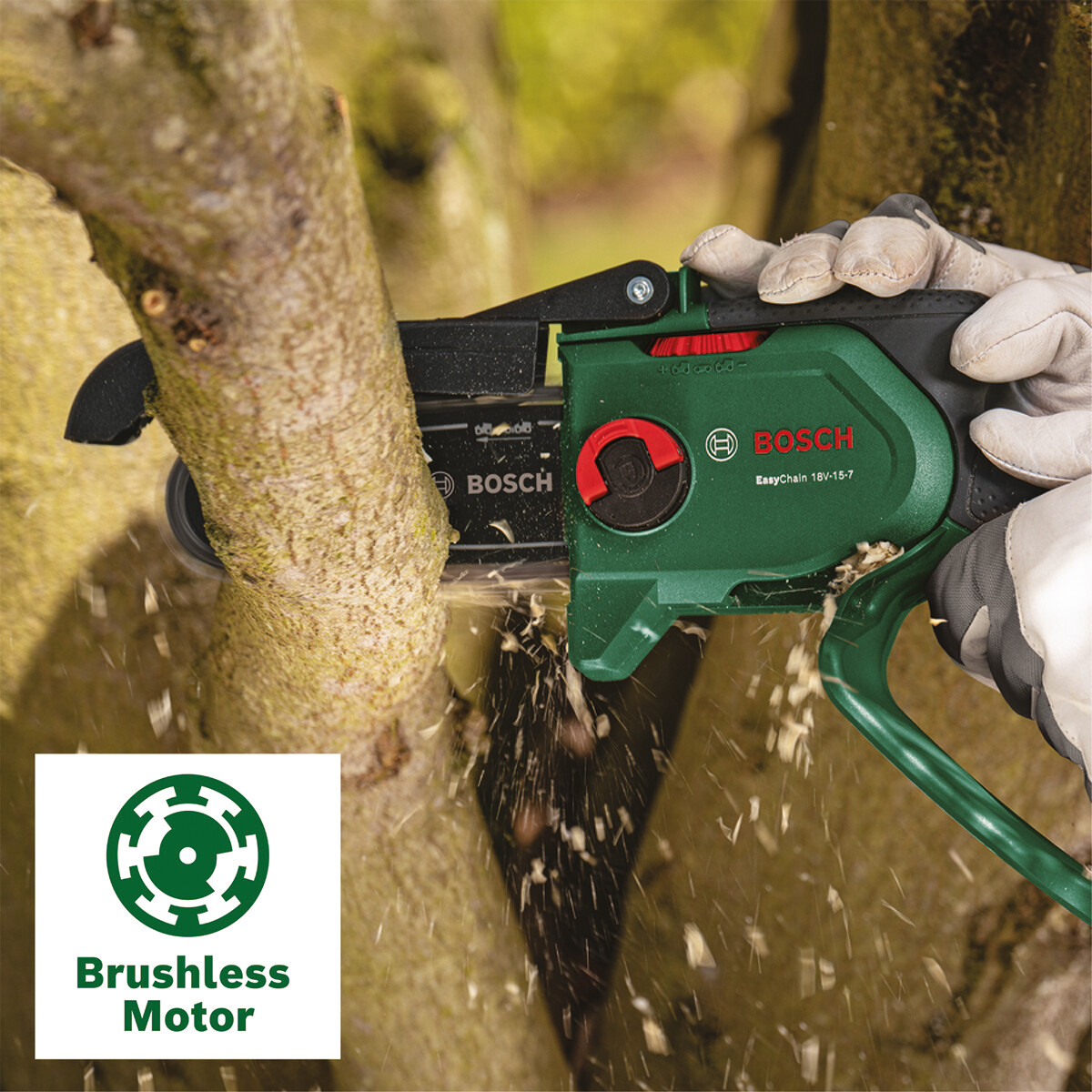 Bosch 18V Cordless Electric Chainsaw For Cutting Wood Tree Pruning W ...