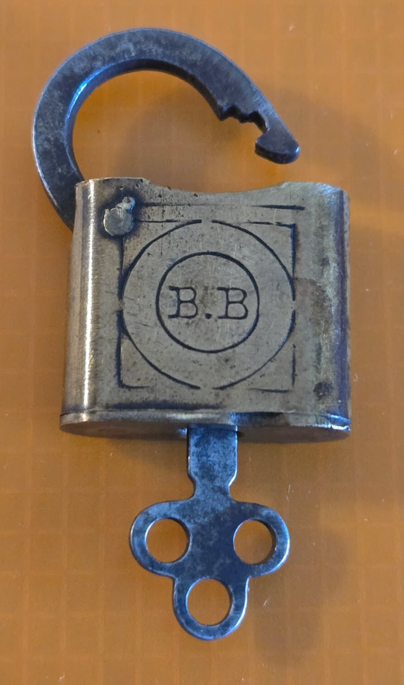 Vintage B&B Mini Brass Padlock & Key ~ Free S/H | eBay