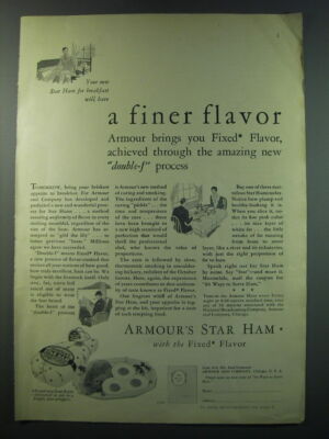 1930 Armour's Star Ham Ad - A finer flavor | eBay