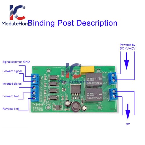 DC Motor Controller Forward Reverse 20A High Current Control Board 5V ...