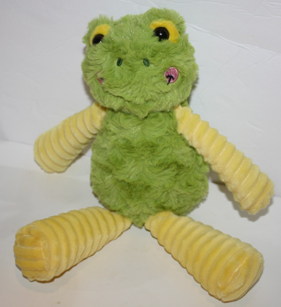 Walmart Plush Green Yellow Frog 11" Ribbed Legs Stuffed Way to ...