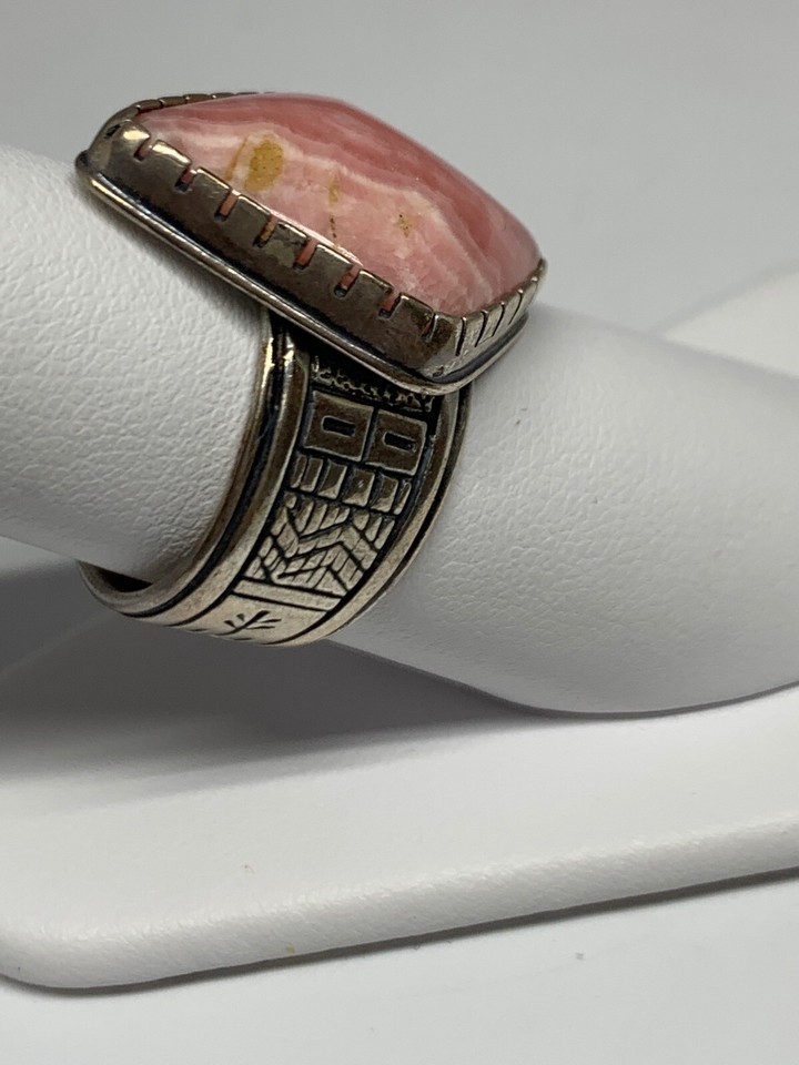Signed Carolyn Pollack RMT Roderick Tenorio Pink Rhodochrosite Ring ...