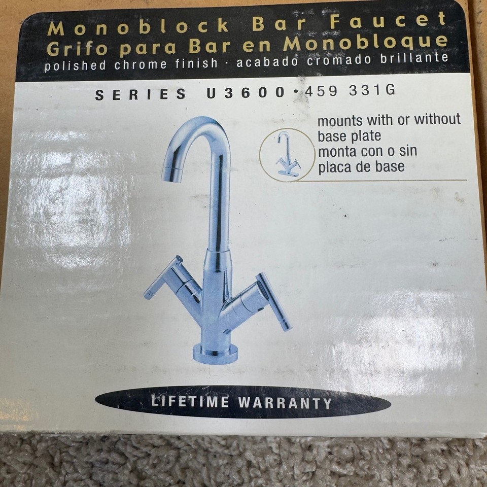Pegasus Monoblock Bar Faucet Polished Chrome Finish New Kitchen Sink ...