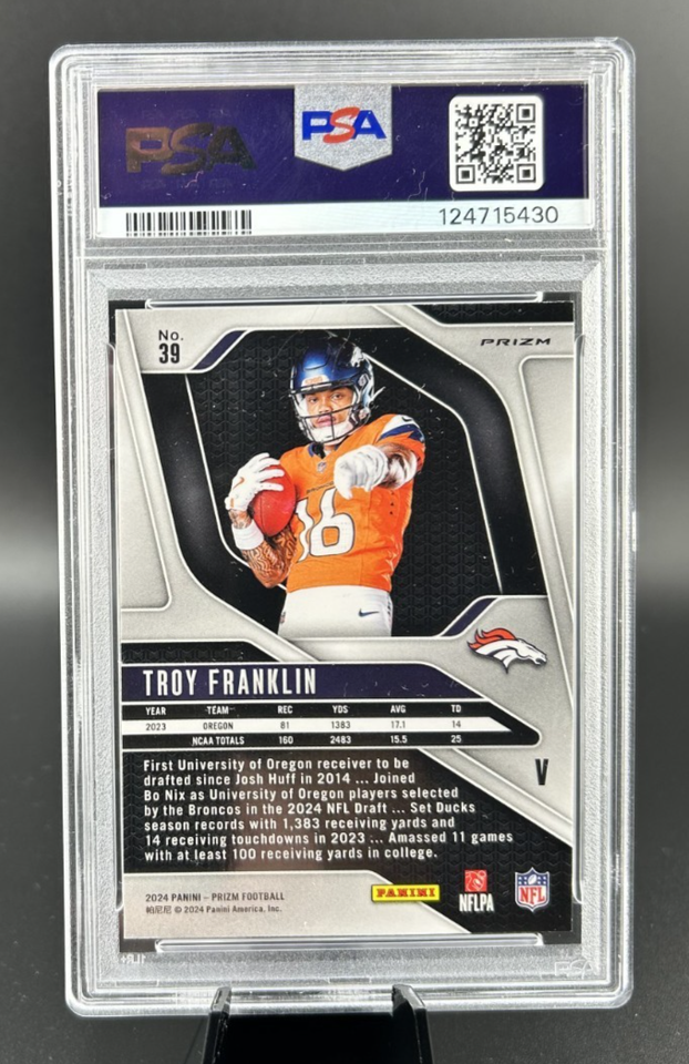 2024 Panini Prizm #39 TROY FRANKLIN Silver No Huddle Variation Rookie ...