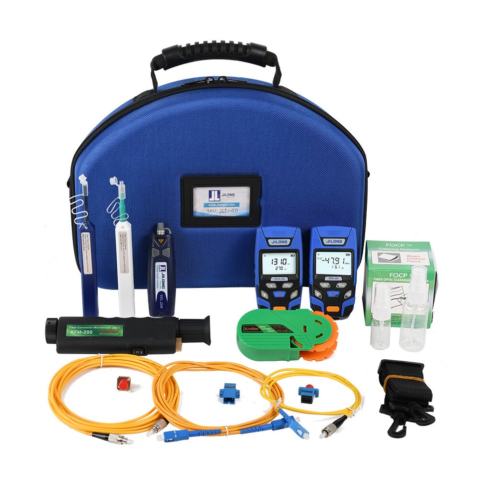 High End FTTH Optical Fiber Test Tool Kit Include OPM, OLS,VFL,Fiber ...