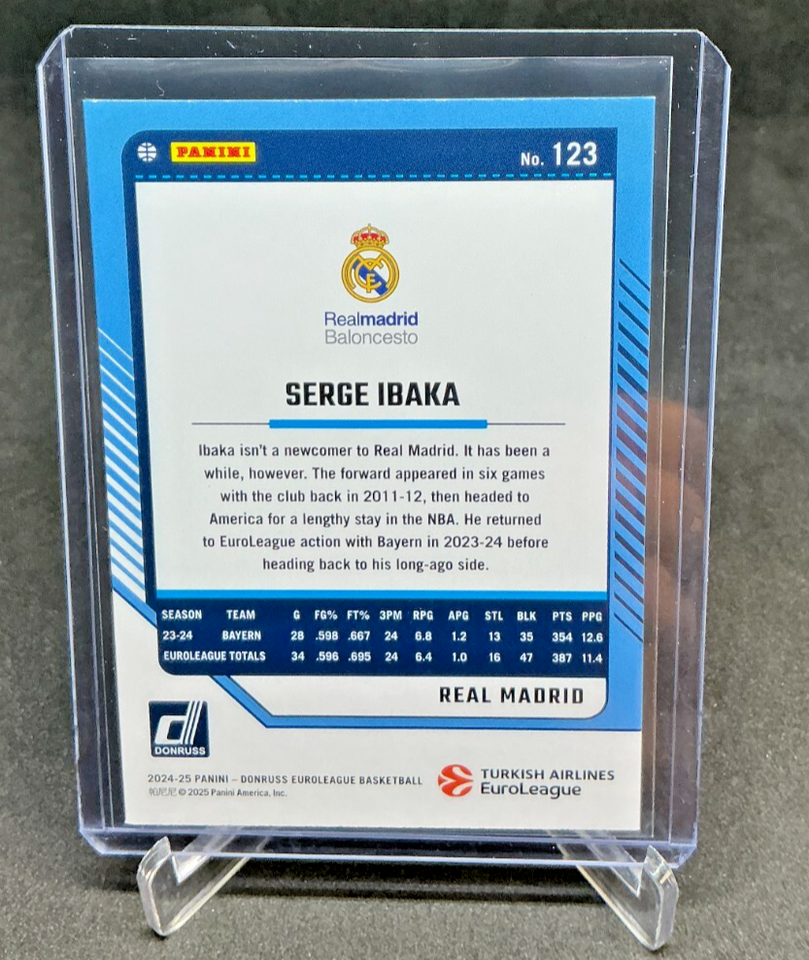 2024/25 Donruss Basketball Euroleague SERGE IBAKA 25th Parallel 08/25 ...