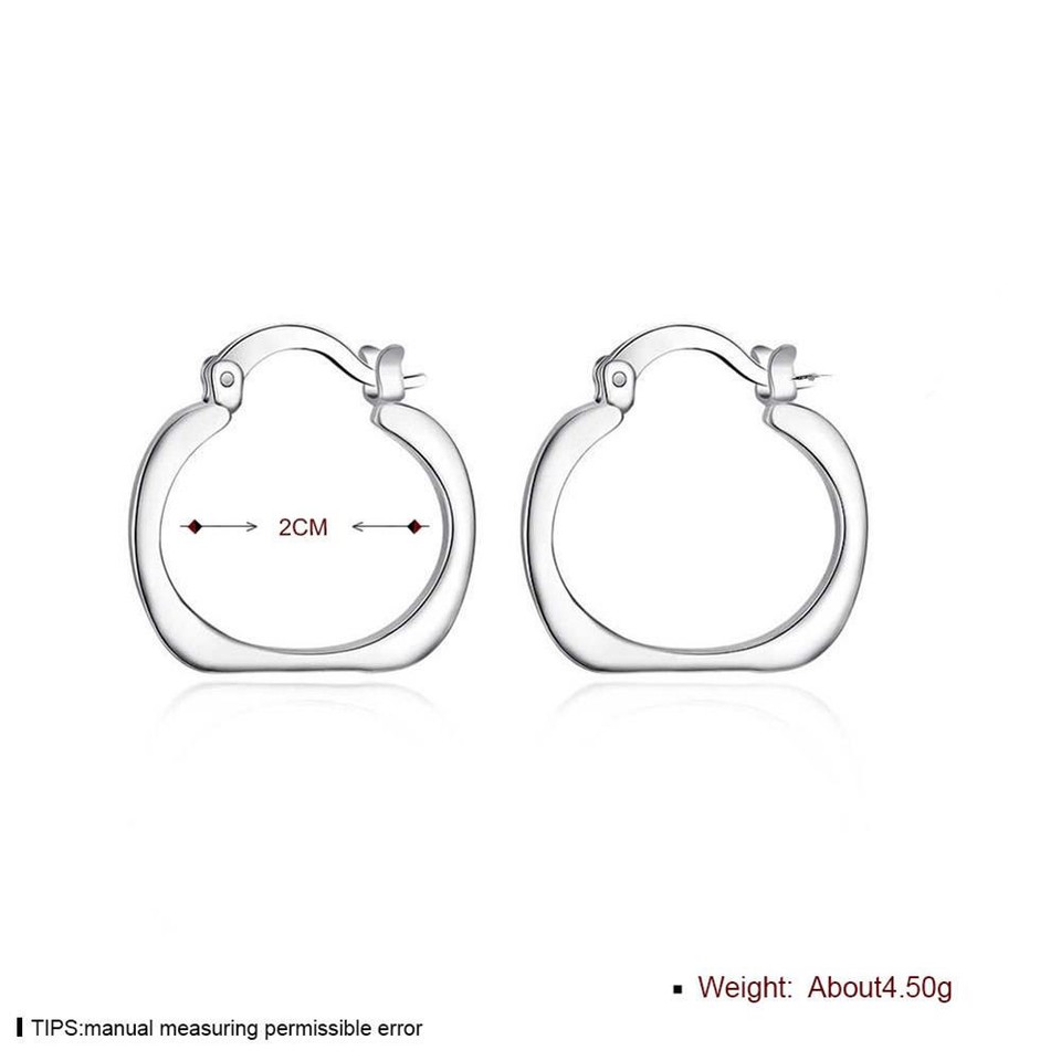 Womens Gracious 925 Sterling Silver Small Square Hoop Fashion Earrings #EA181 | eBay