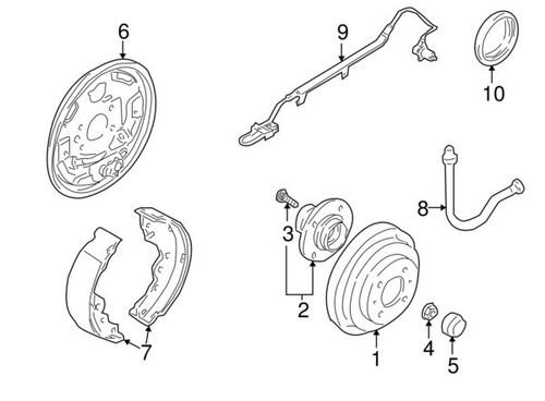 44060-4M425 Nissan Shoe set-rear brake 440604M425, New Genuine OEM Part ...