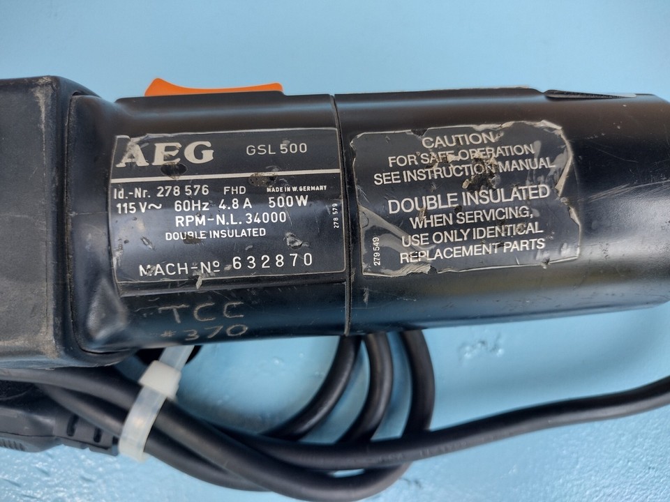 AEG Grinder/Sander GSL500 Used Made In Germany | eBay