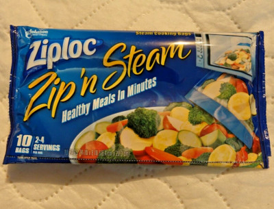 Ziploc Zip N Steam Microwave Cooking Bags 10 Per Package Medium New ...