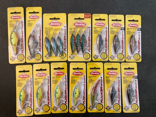 Lot of 18 New Berkley Flicker Shad Crankbaits - Mixed Colors & Sizes ...