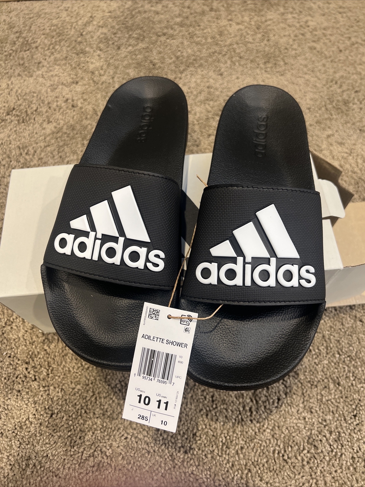 Adidas Unisex Adilette Shower Slides/Sandals - GZ3779 Size 10 for sale ...