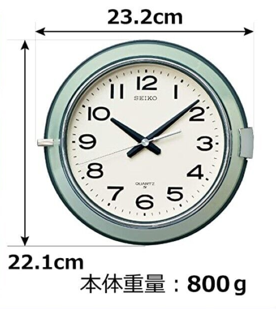 SEIKO Retro Quartz Wall Clock KS474M Classic design Light Green FedEx ...