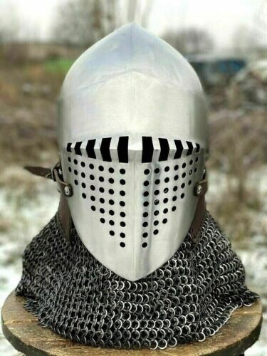 Mild Steel 18Ga Medieval Bassinet Helmet W Padding RC Custom SCA | eBay