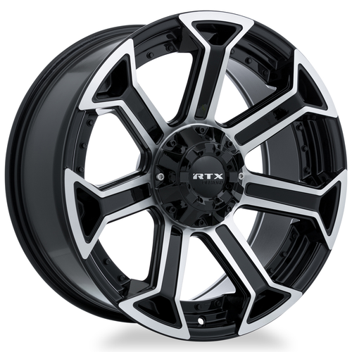18x9 RTX Peak Gloss Black Machined Wheel 6x135/6x5.5 (0mm) 622388173239 ...