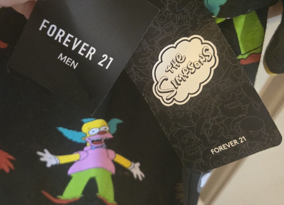 Black New WT The Simpsons Krusty Sideshow Bob Mel Itchy & Scratchy ...