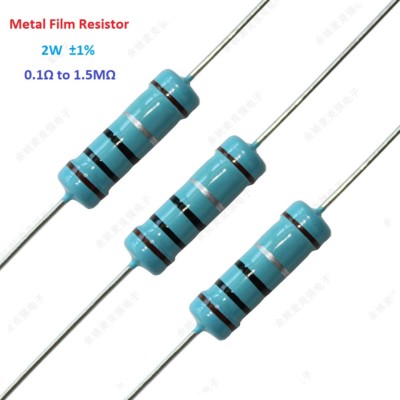 20pcs 2W Metal Film Resistor Tolerance ±1% Full Range of Values 0.1Ω to ...