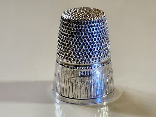 Antique Sterling Silver (800) Thimble Made in Germany by Gabler No ...