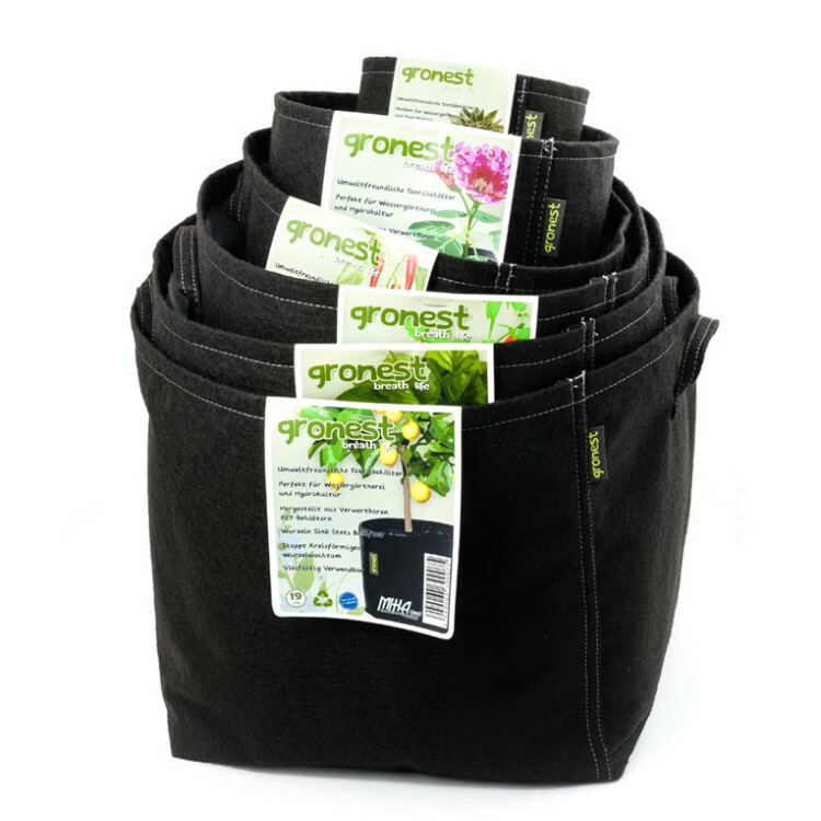 1 X Gronest Wachsen Bag 25L Grau Handles Safe Roots Fabric Container ...