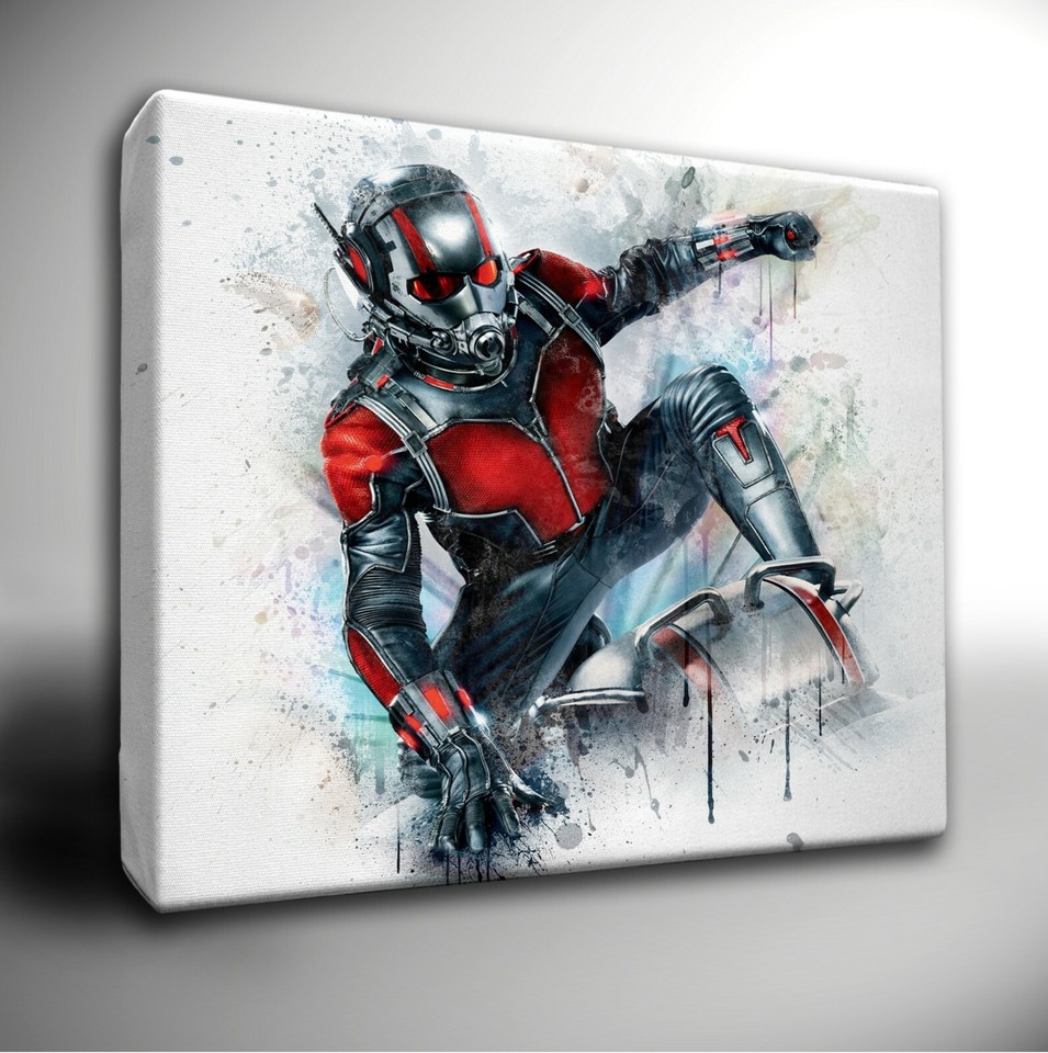 Marvel Avengers / DC Characters paint splatter CANVAS Wall Art Picture ...