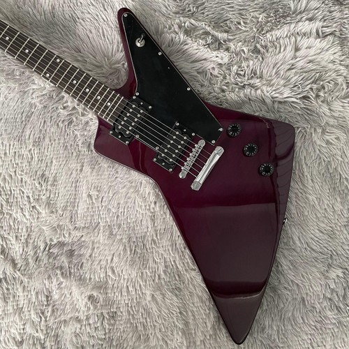 Purple Explorer Electric Guitar HPL Fretboard Solid Mahogany Body 6 ...
