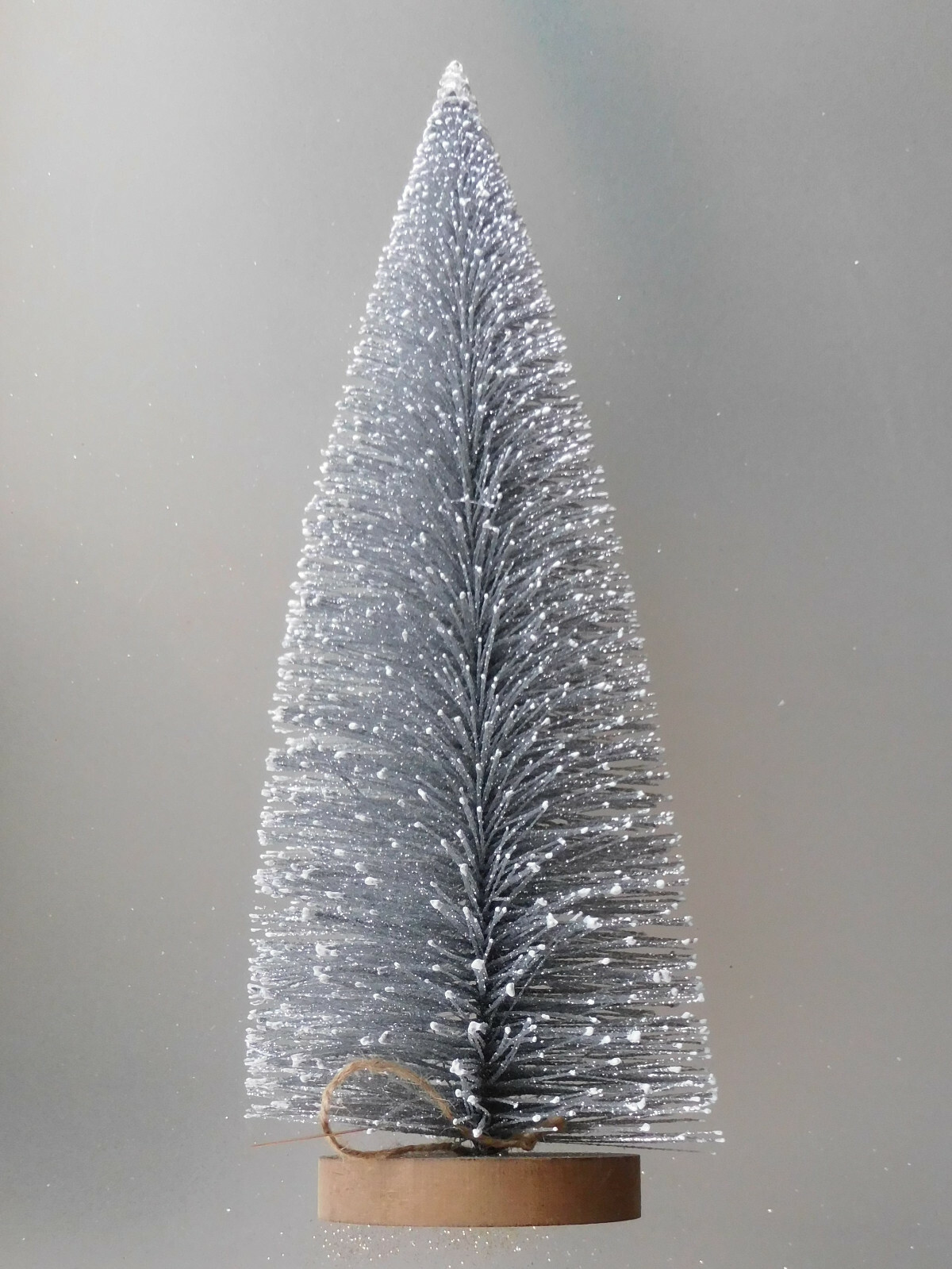 Deko Tanne mit Glitter, Schnee, Tannenbaum in weiß, gold, silber, 2 ...