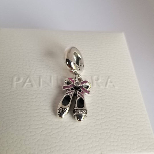 Pandora Ballerina Dance Ballet Shoes Silver Charm New with Box #119 | eBay