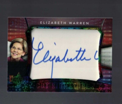 2020 Decision Elizabeth Warren Auto Autograph Cut Signature Rainbow #2/ ...