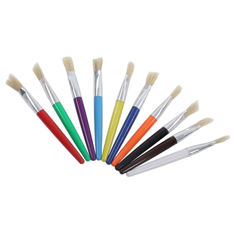 Craft Paint Brushes Flat Paint Brush Bristle Material For Acrylic ...