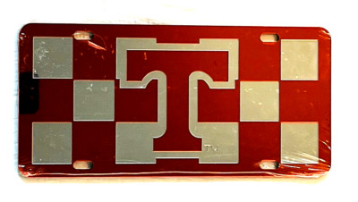 Craftique Tennesee Volunteers Laser Cut Power T Checkerboard License ...