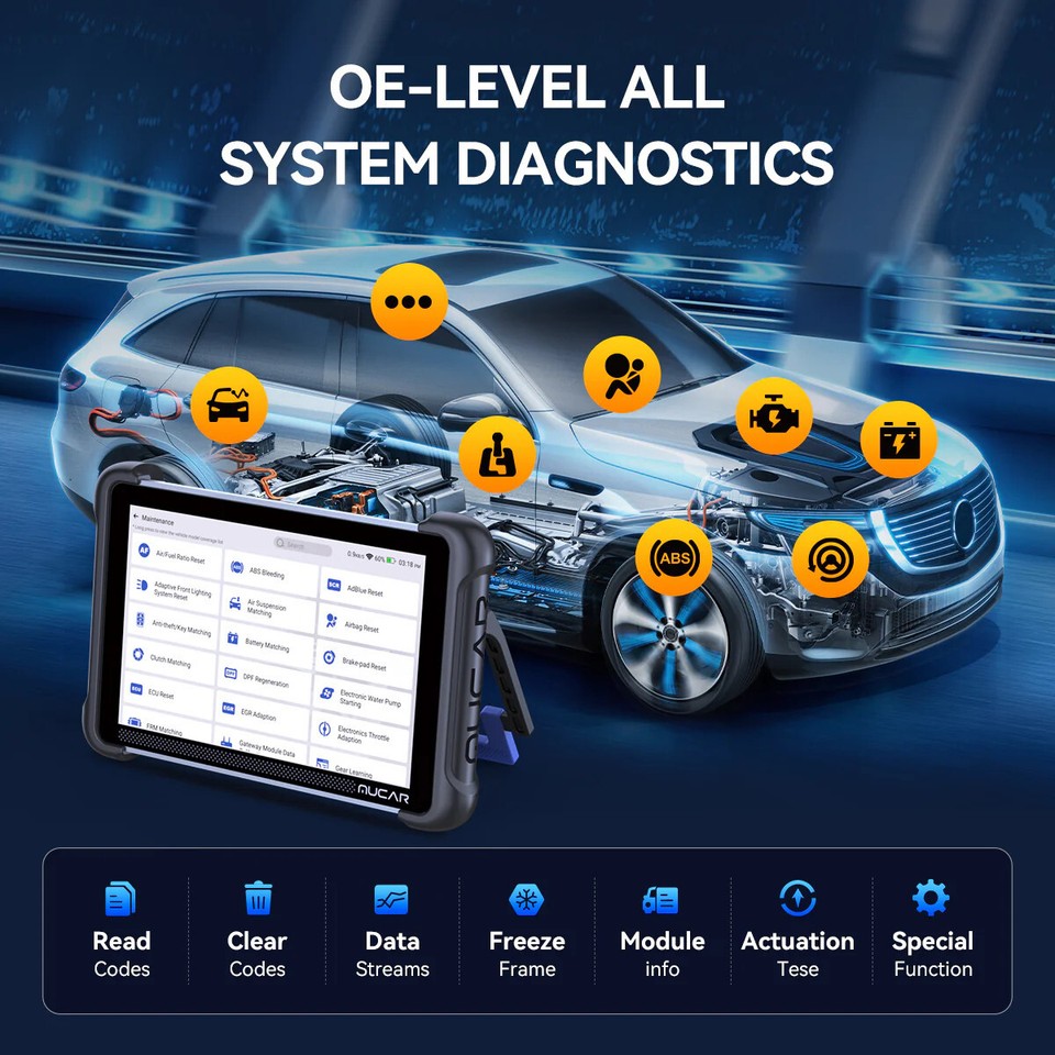 Mucar 892BT Full Systems Auto Scanner CANFD & DOIP OBD2 AI Diagnostic ...