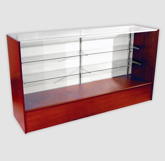 RETAIL GLASS DISPLAY CASE FULL VISION 6FT SHOWCASE - 4 COLOR OPTIONS | eBay