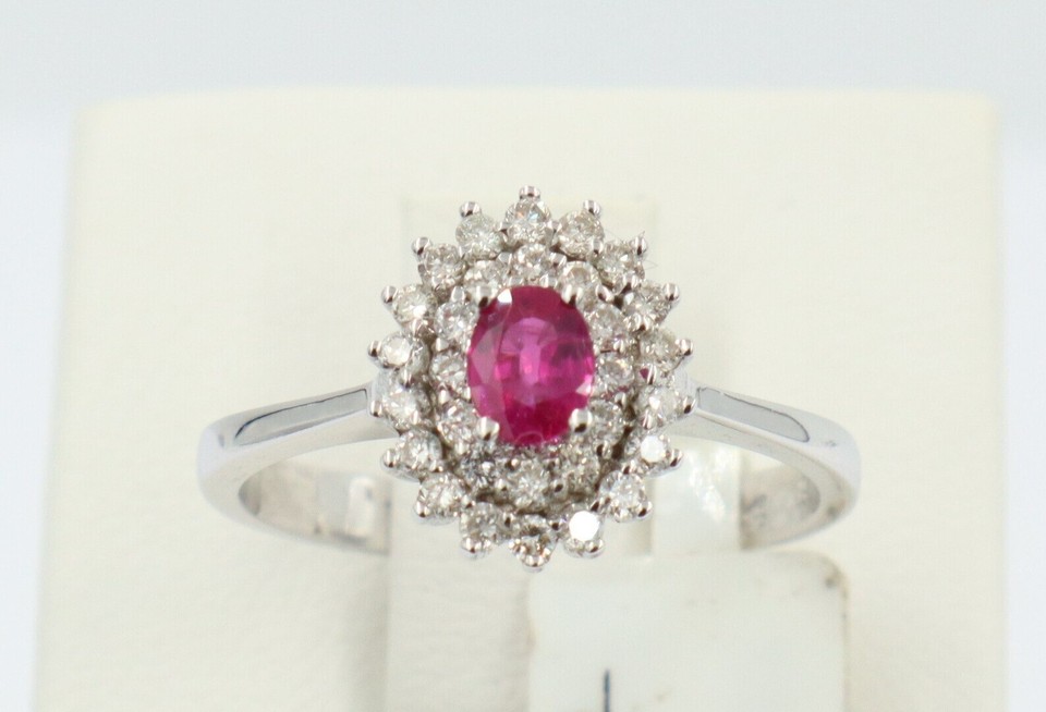 Ruby Handmade Silver Engagement Ring Lab Created Ruby Wedding Ring For Womens | eBay