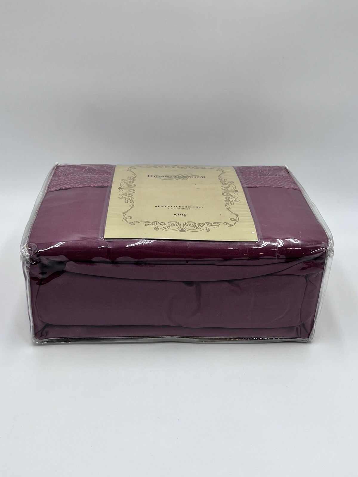 Highgate Manor King 6 Piece Lace Sheet Set Cranberry. L1 | eBay