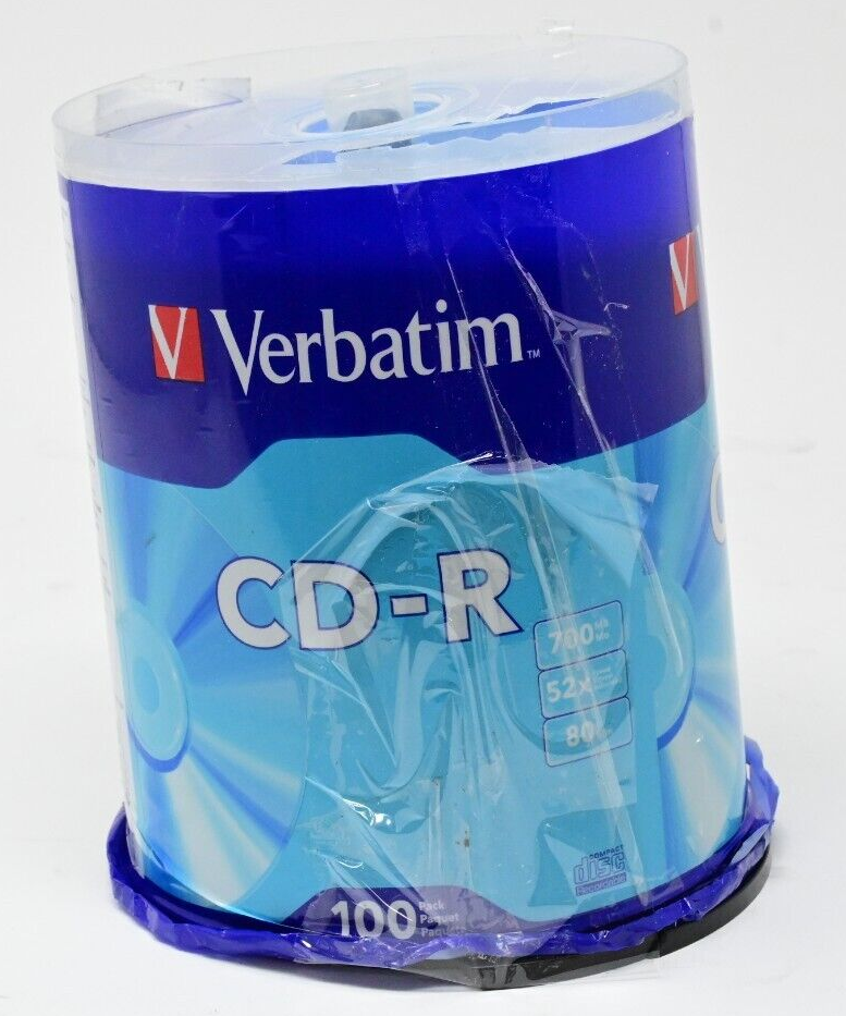 Verbatim Cd-R Discs, 700mb/80min, 52x, Spindle, Silver 100/pack ...
