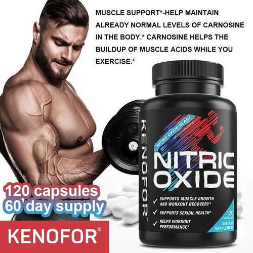 Nitric Oxide Supplements - Advanced Muscle Support energy Booster,120 ...
