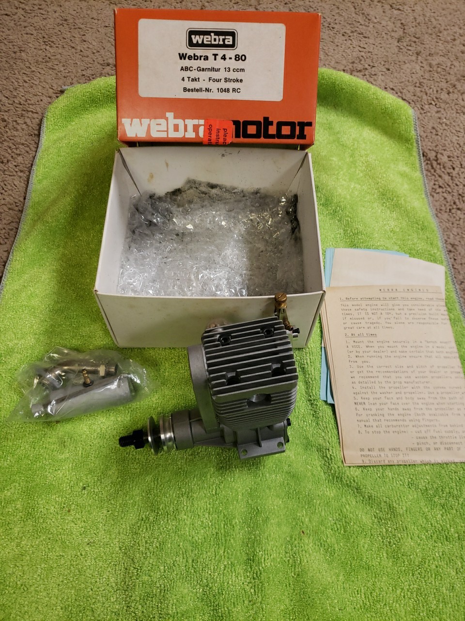 Webra Engine - Webra T4-80 ABC 13ccm 4-Stroke Motor - New in box! Part ...