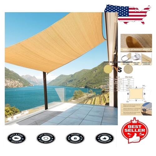 Portable Sun Shade Sail 12'X16' - Curved Sand Canopy for Events and ...