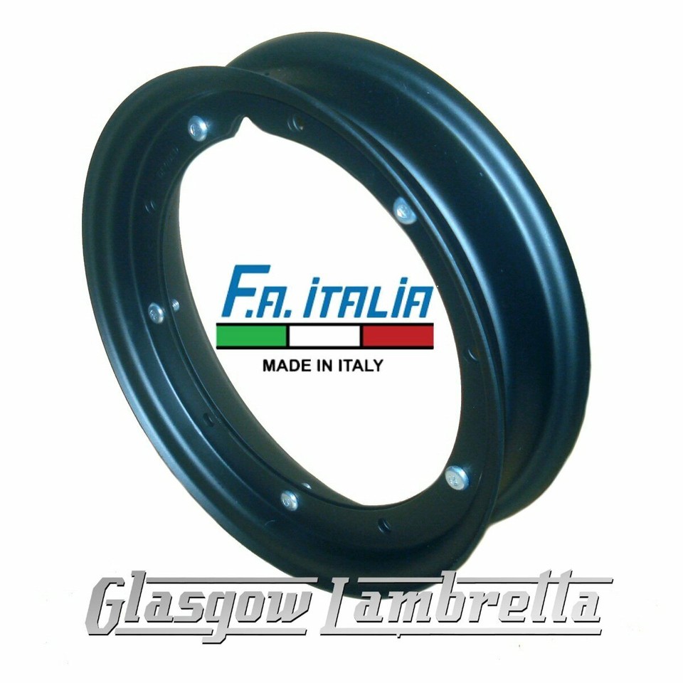 Set 3 x Vespa PX 125/150/200 Scooter Italian BLACK SPLIT WHEEL RIMS by ...