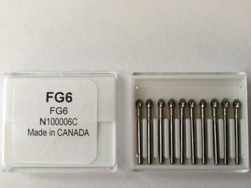 FG6 Premium Carbide Round Dental Bur 6 Blades 10pk | eBay