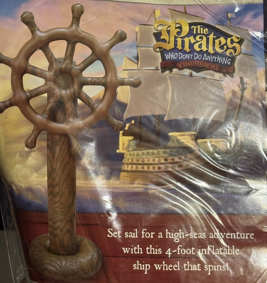 VeggieTales Pirates Who Don’t Do Anything Ship Wheel 4 Foot Spins Vbs ...