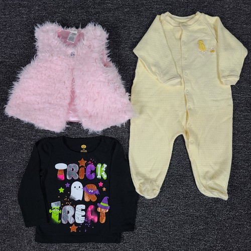 Girls Clothing Lot 18 Month Halloween Shirt Baby Place One Piece & Faux ...