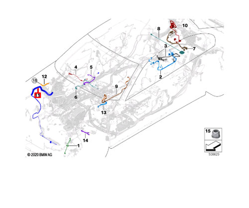 NEW BMW M5 F90 EPS WIRING HARNESS CABLE 61118701899 ORIGINAL 61-11-8-701-899 | eBay