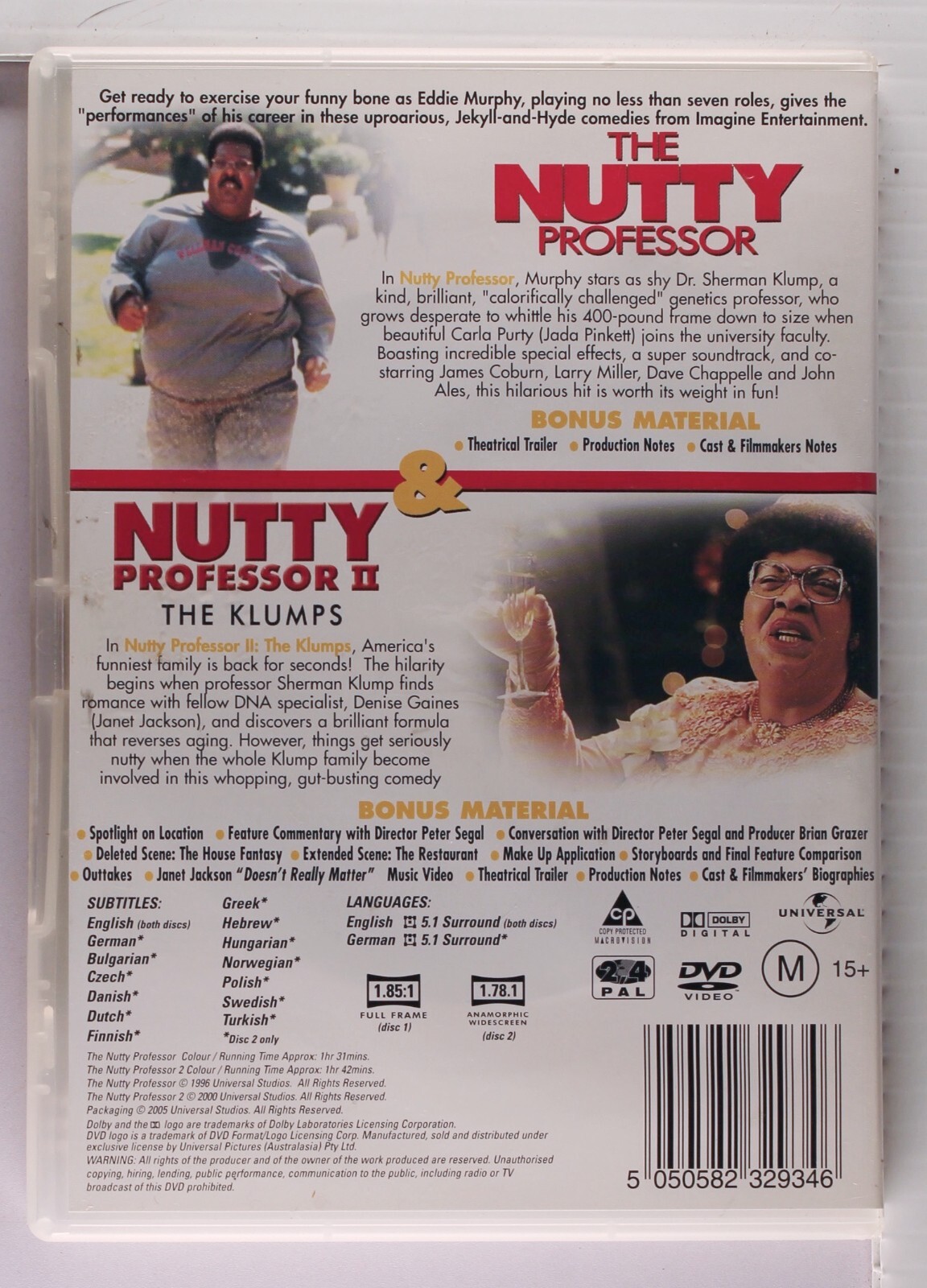 Nutty Professor / Nutty Professor 2 (DVD, 1996) 5050582329346 | eBay