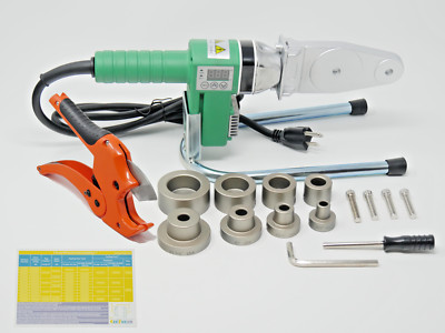 110V - HDPE Pipe Fusion Welding Tool w/ Case & 1/2, 3/4, 1 & 1-1/4" CTS ...