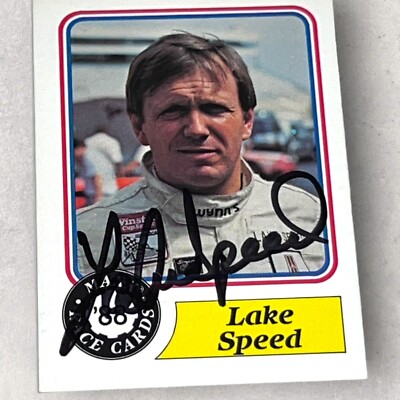 Lake Speed 1988 MAXX #46 WINSTON CUP VINTAGE NASCAR RACING autographed ...